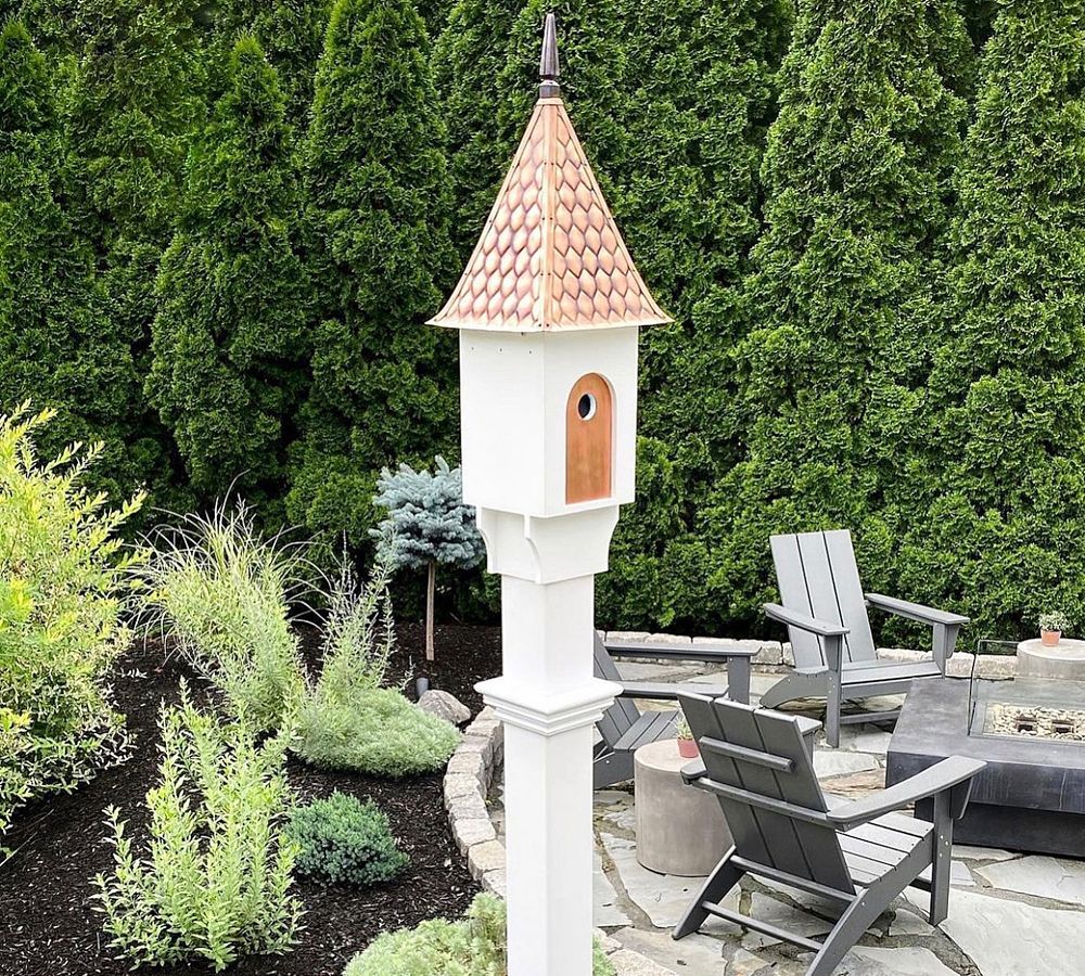Cottage Copper Bird House Stake | Pottery Barn