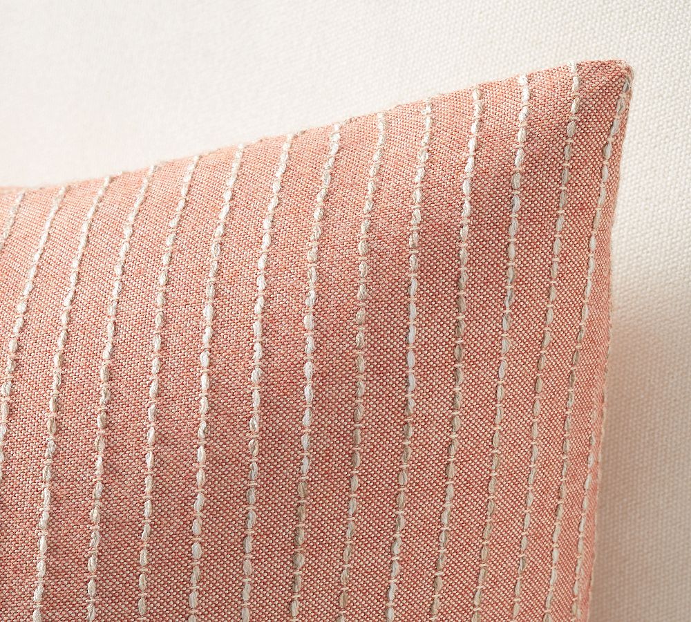 Sunbrella® Pickstitch Striped Outdoor Throw Pillow | Pottery Barn
