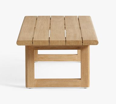 Woodside Eucalyptus Rectangular Outdoor Coffee Table | Pottery Barn