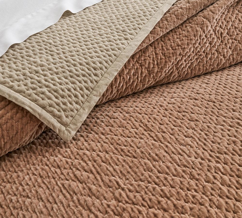 Cross Stitch Velvet Quilt & Shams | Pottery Barn