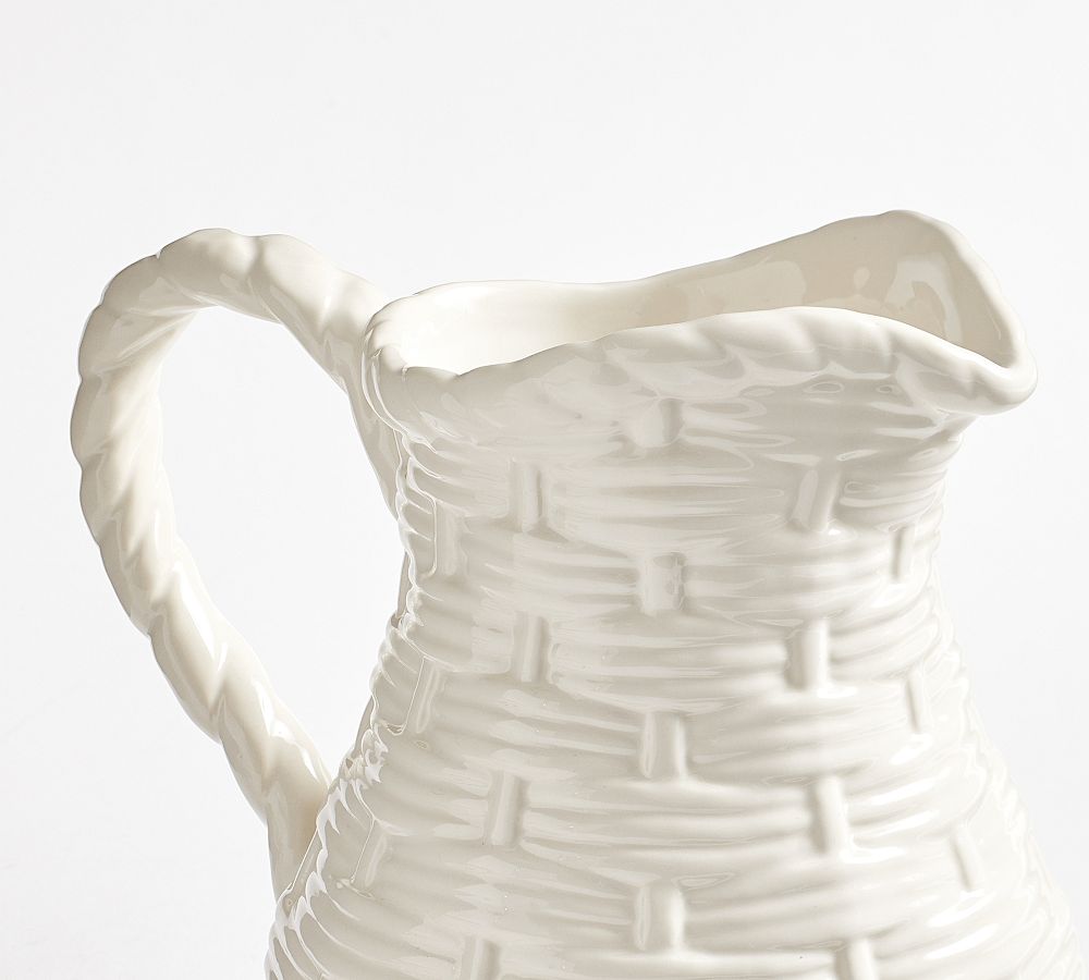Heirloom Basketweave Pitcher | Pottery Barn