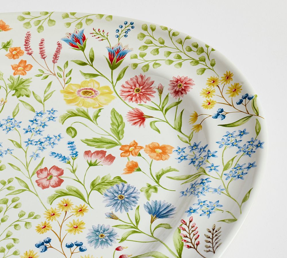 Spring Garden Oval Serving Platter | Pottery Barn