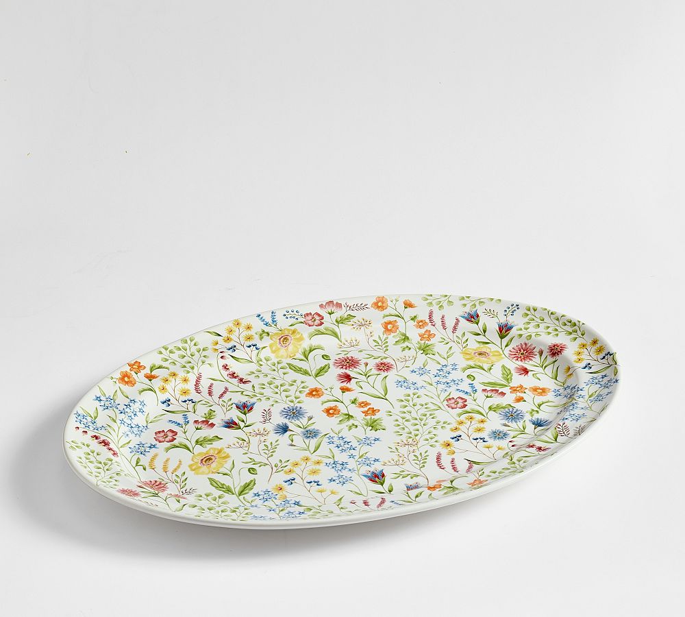 Spring Garden Oval Serving Platter | Pottery Barn