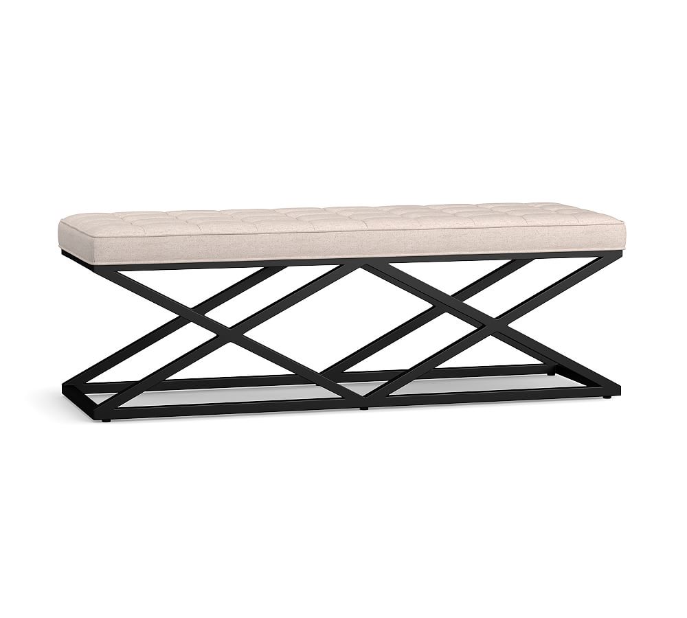 Kirkham Upholstered Bench | Pottery Barn