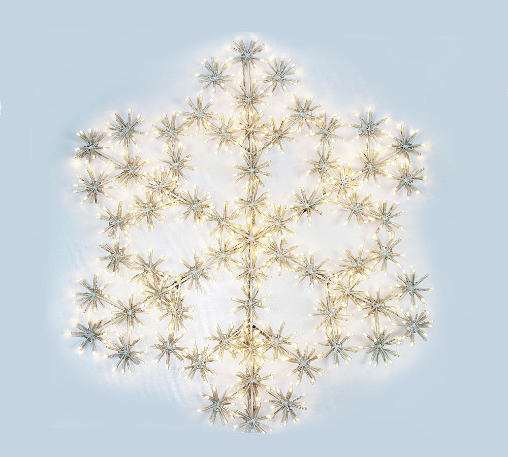 Lit Cluster Snowflake Pottery Barn