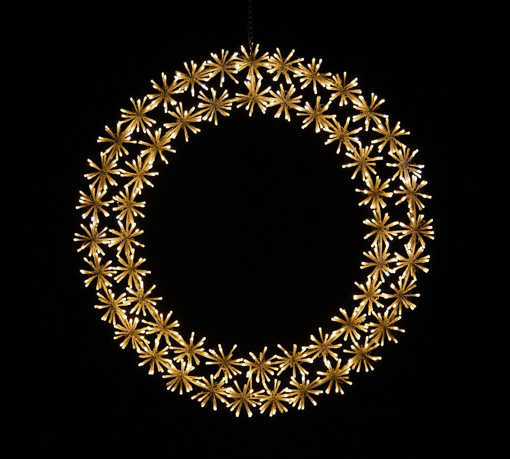 Lit Twinkling Cluster Wreath | Pottery Barn