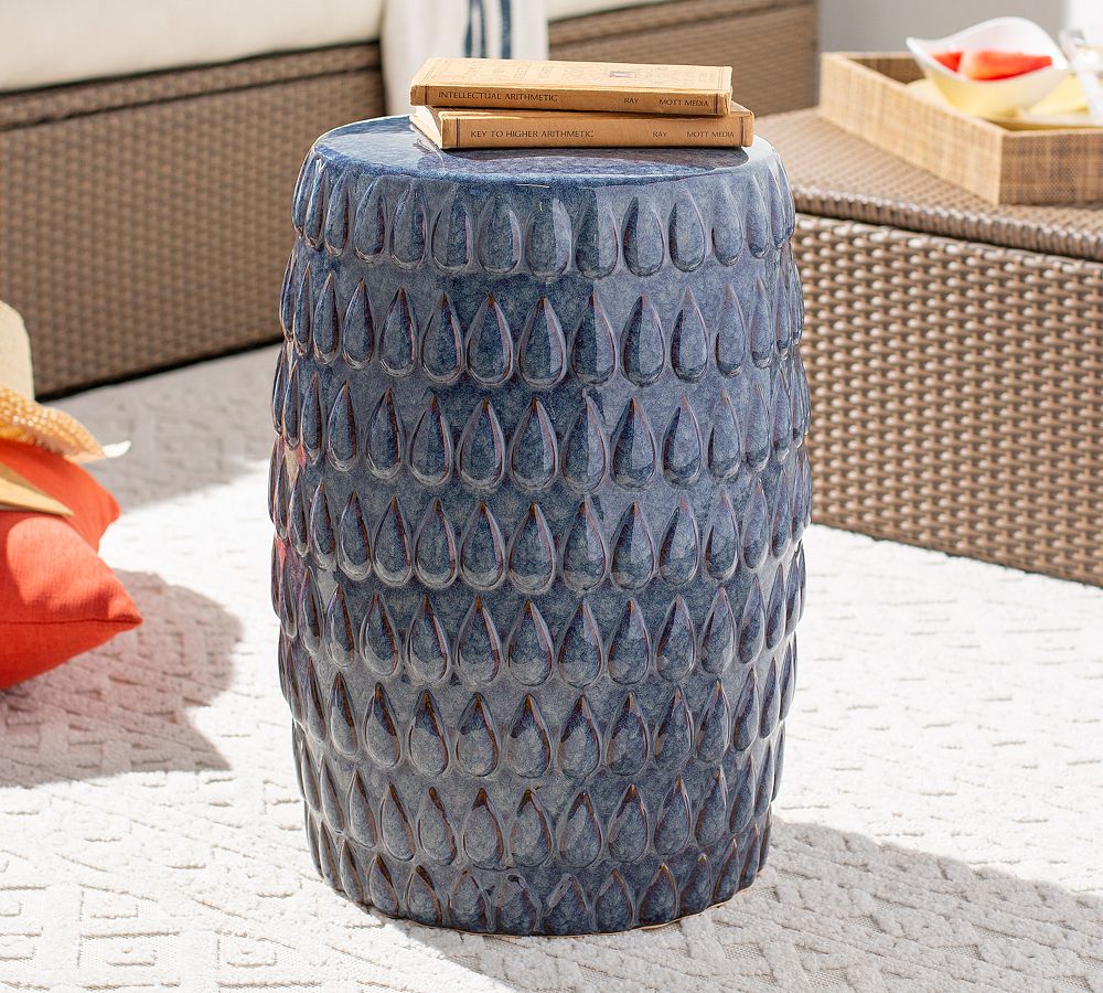 Charles Round Ceramic Accent Table | Pottery Barn