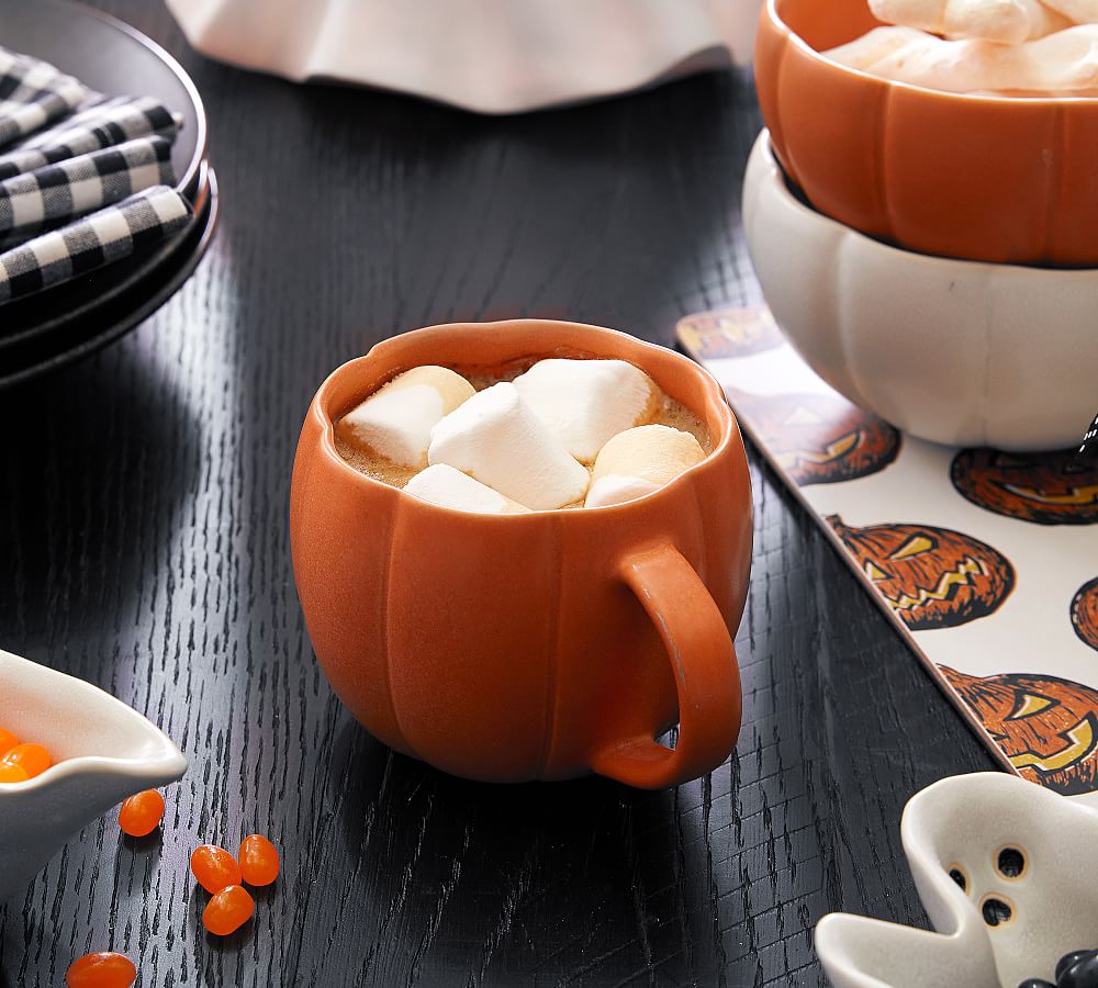 Pottery Barn Pumpkin Mugs
