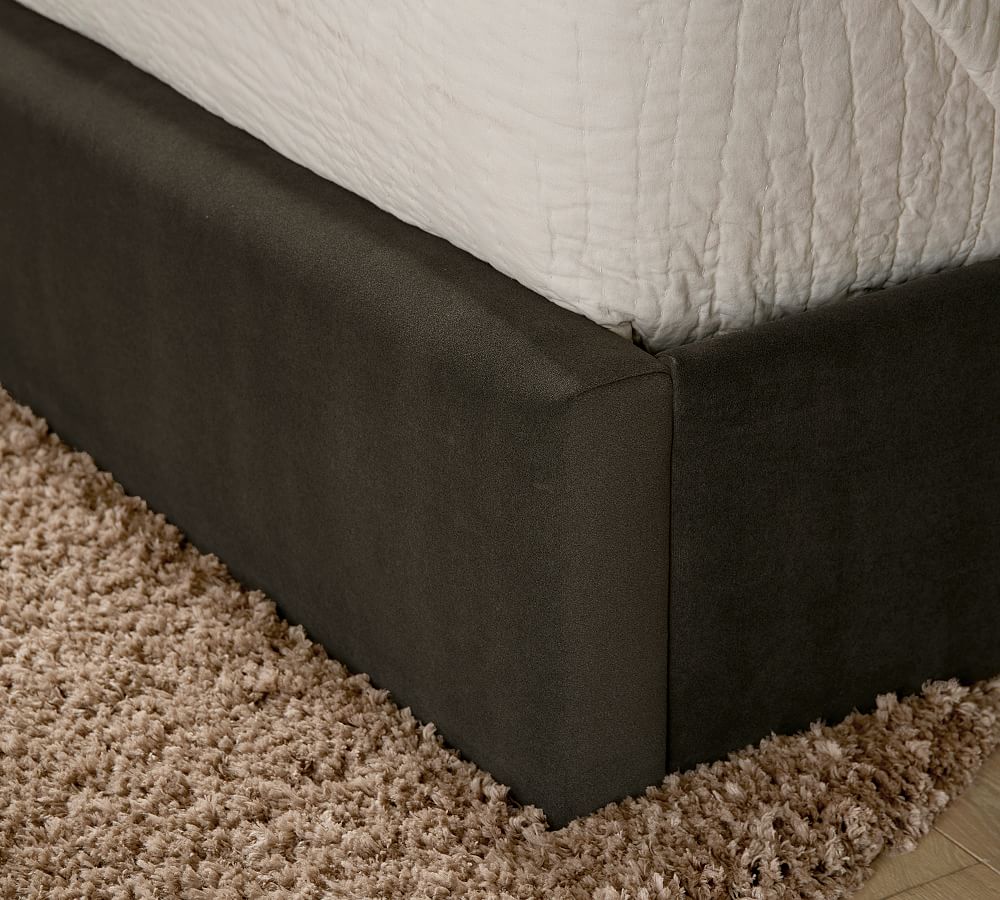 Raleigh Square Upholstered Platform Bed | Pottery Barn