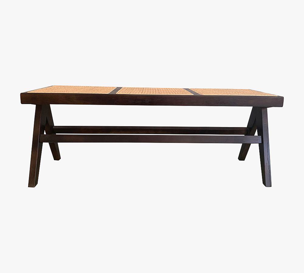 Andrea Rattan Dining Bench | Pottery Barn