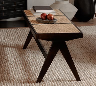 Andrea Rattan Dining Bench | Pottery Barn