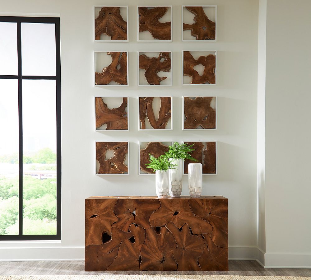 Live Edge Teak Framed Wall Art | Pottery Barn