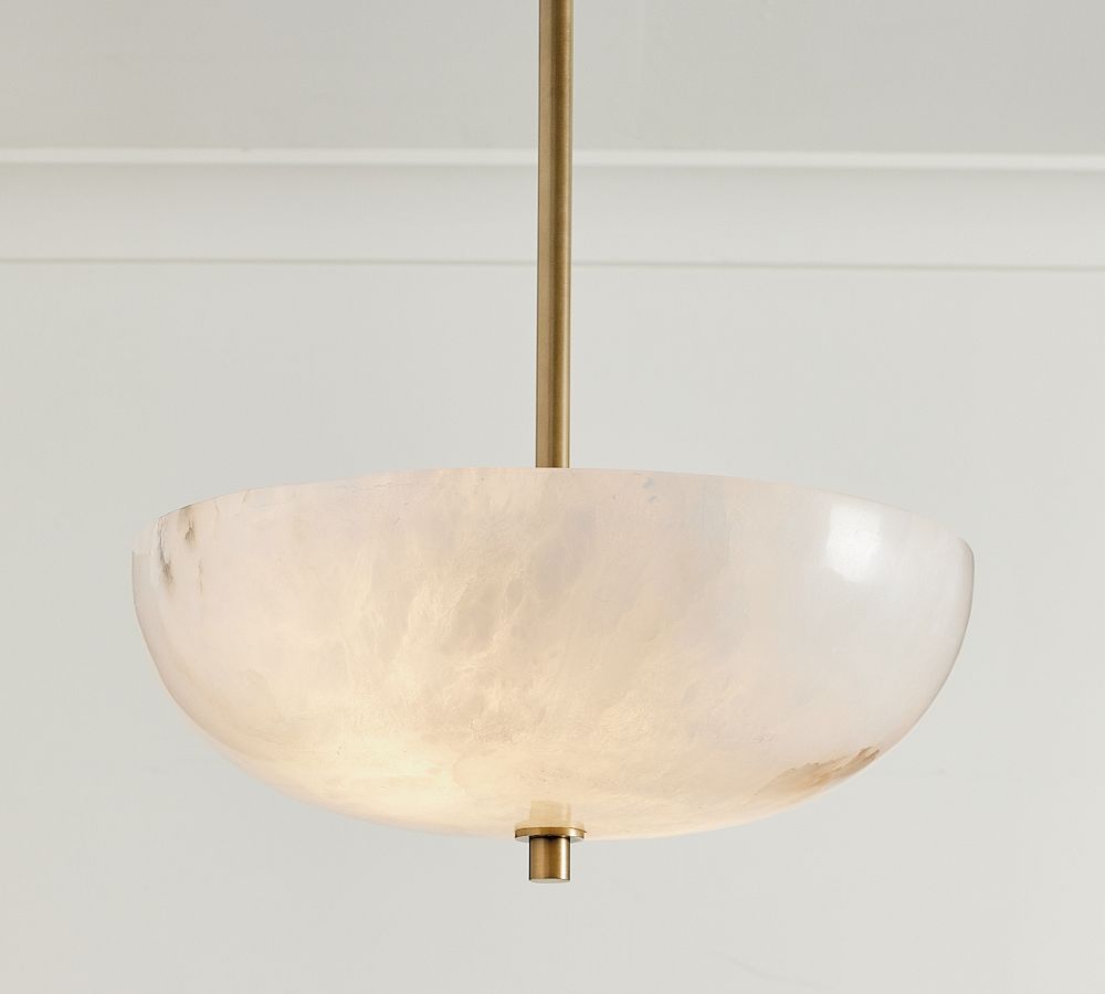 Windham Alabaster Bowl Pendant | Pottery Barn