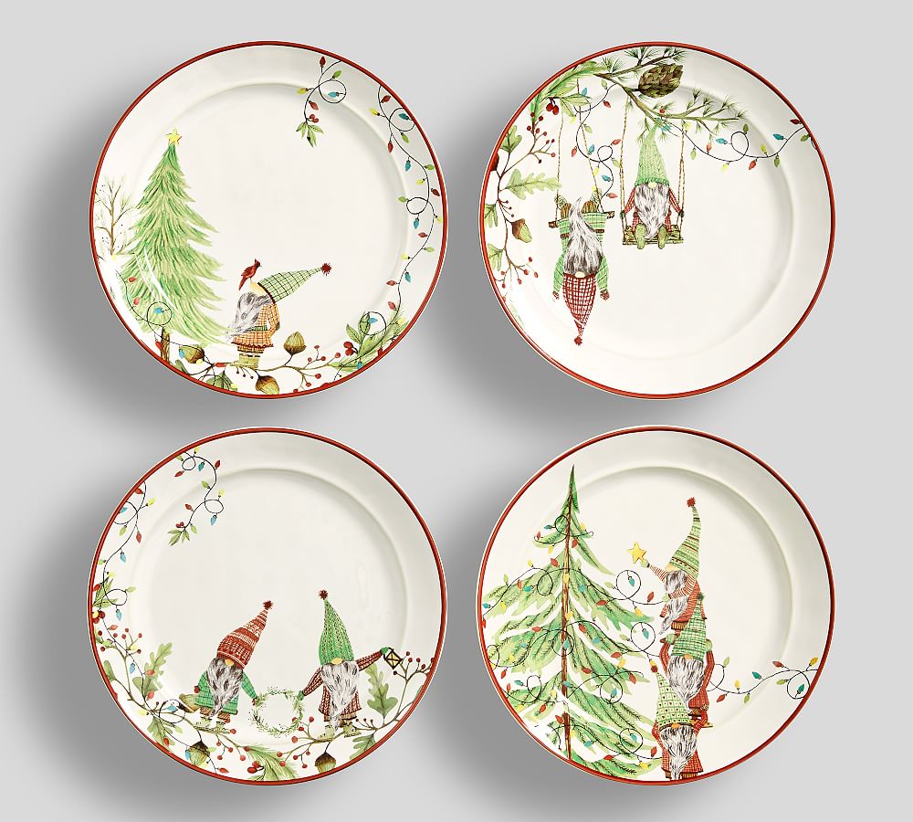 Forest Gnome Stoneware 8-Piece Dinnerware Set | Pottery Barn