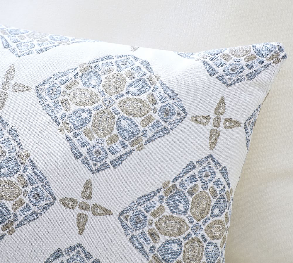 Sunbrella® Juno Medallion Outdoor Lumbar Throw Pillow | Pottery Barn