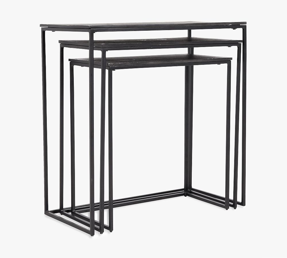 Ophelia Rectangular Metal Nesting Table | Pottery Barn