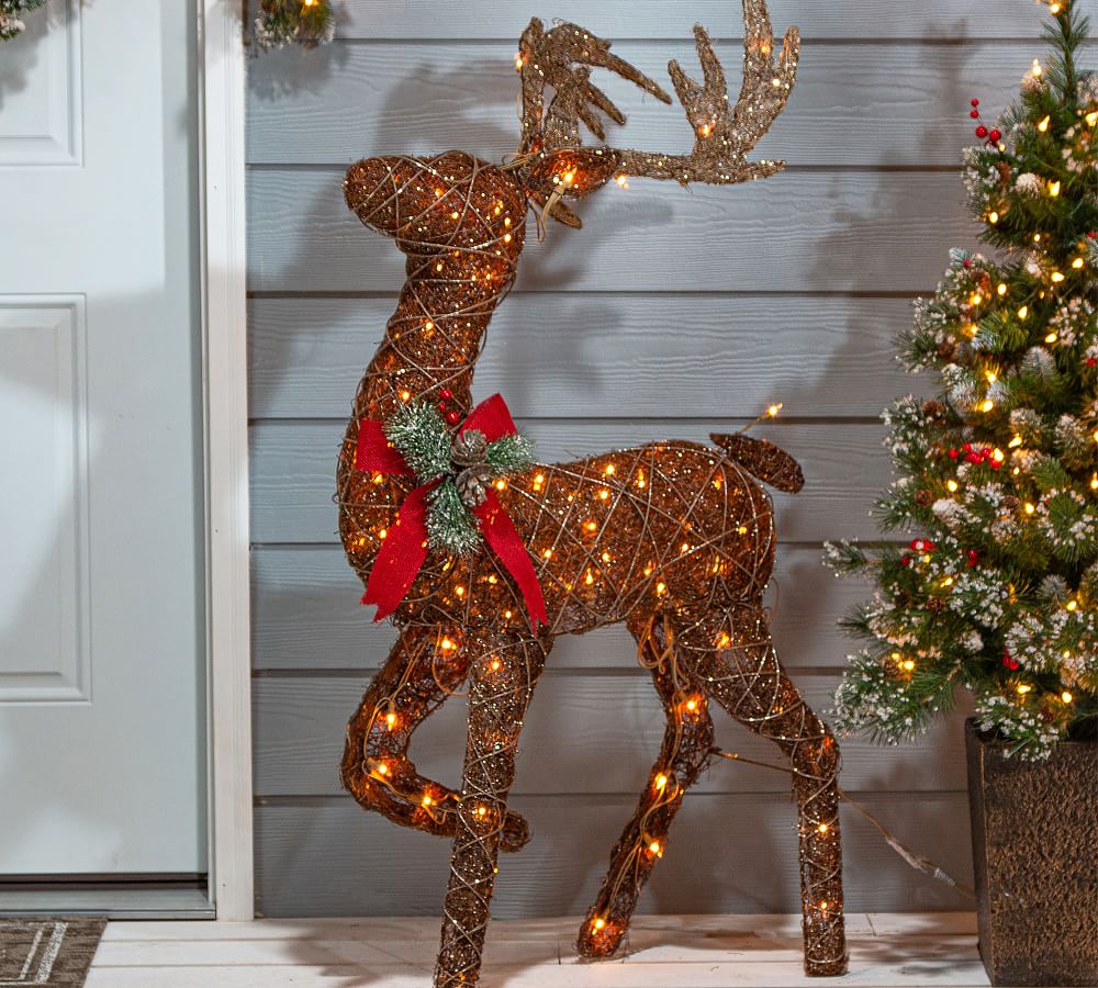Lit Vine Standing Buck | Pottery Barn