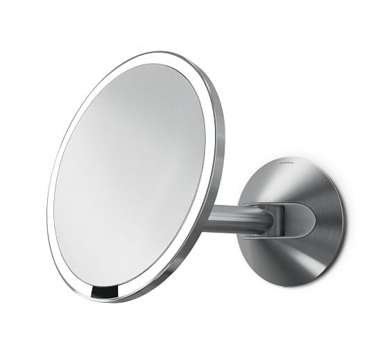 Simplehuman® Wall Mounted Sensor LED Makeup Mirror | Pottery Barn