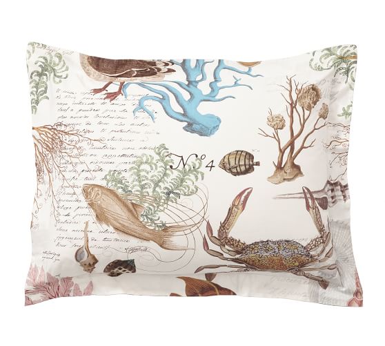 Sea Life Coastal Organic Sham | Pottery Barn