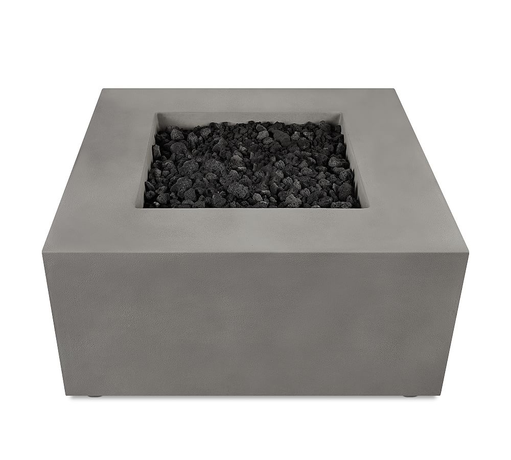 Arbor Concrete Low Square Fire Pit Table | Pottery Barn
