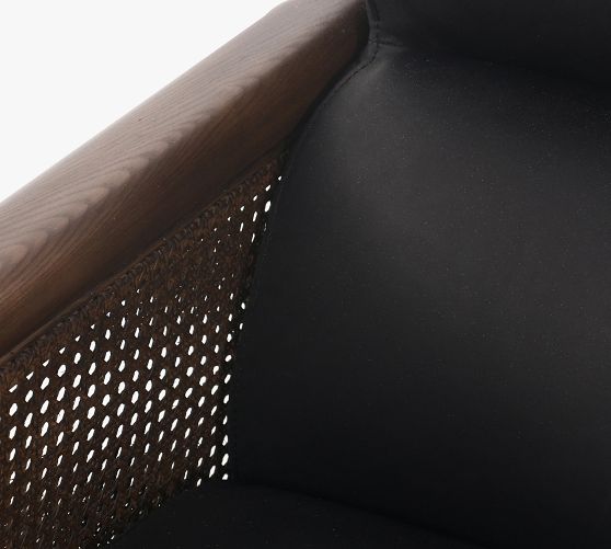 Rowan Cane Leather Armchair | Pottery Barn