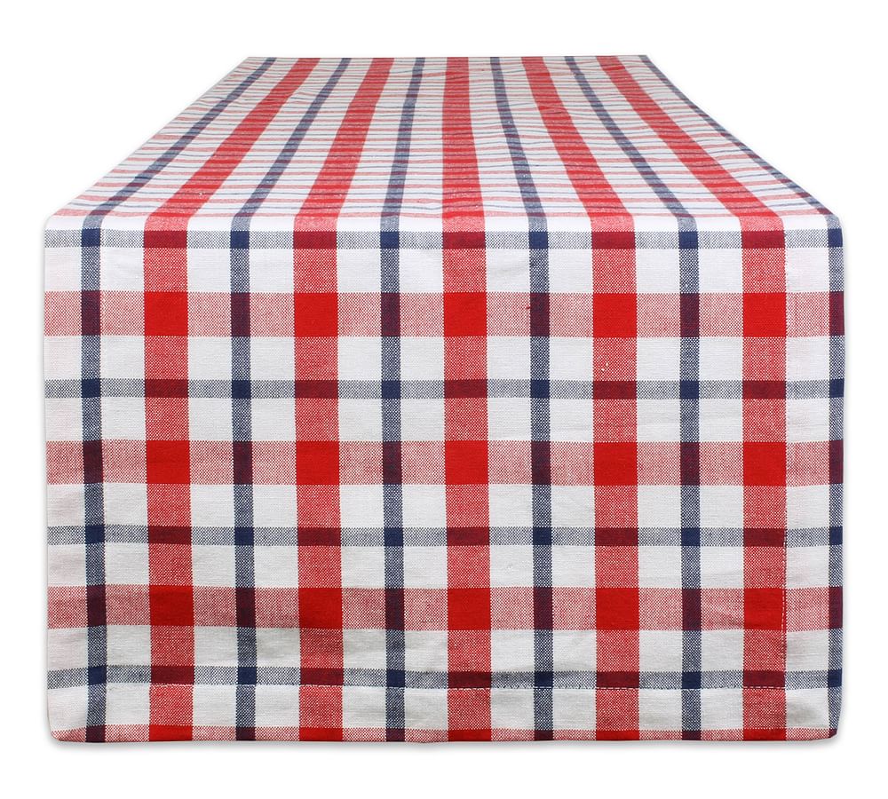 Americana Plaid Cotton Table Runners | Pottery Barn