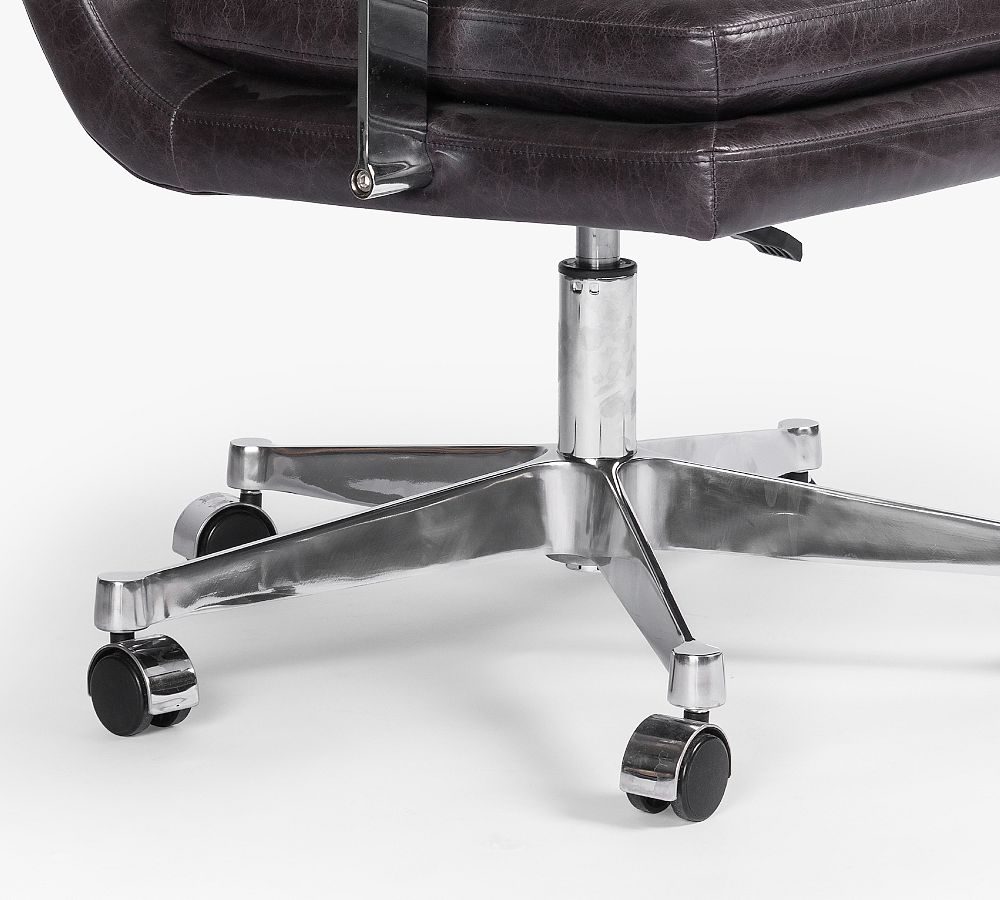 Jace Leather Swivel Desk Chair | Pottery Barn