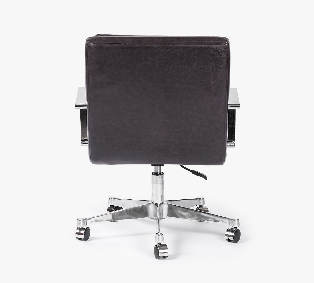 Jace Leather Swivel Desk Chair | Pottery Barn