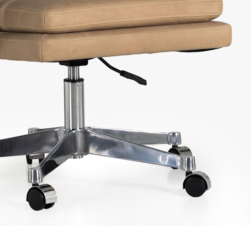 Jace Leather Swivel Desk Chair | Pottery Barn