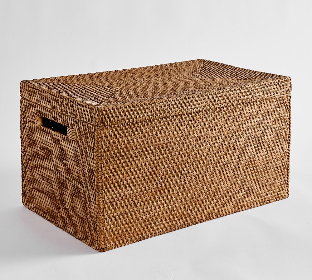 Tava Handwoven Lidded Baskets | Pottery Barn