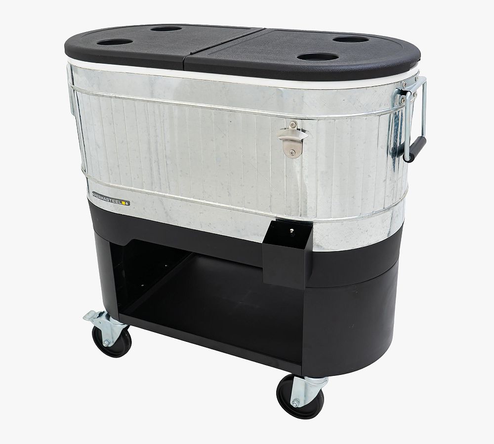Rolling Galvanized Steel Cooler | Pottery Barn