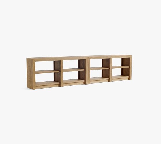 Dillon Long Low Console Bookcase | Pottery Barn