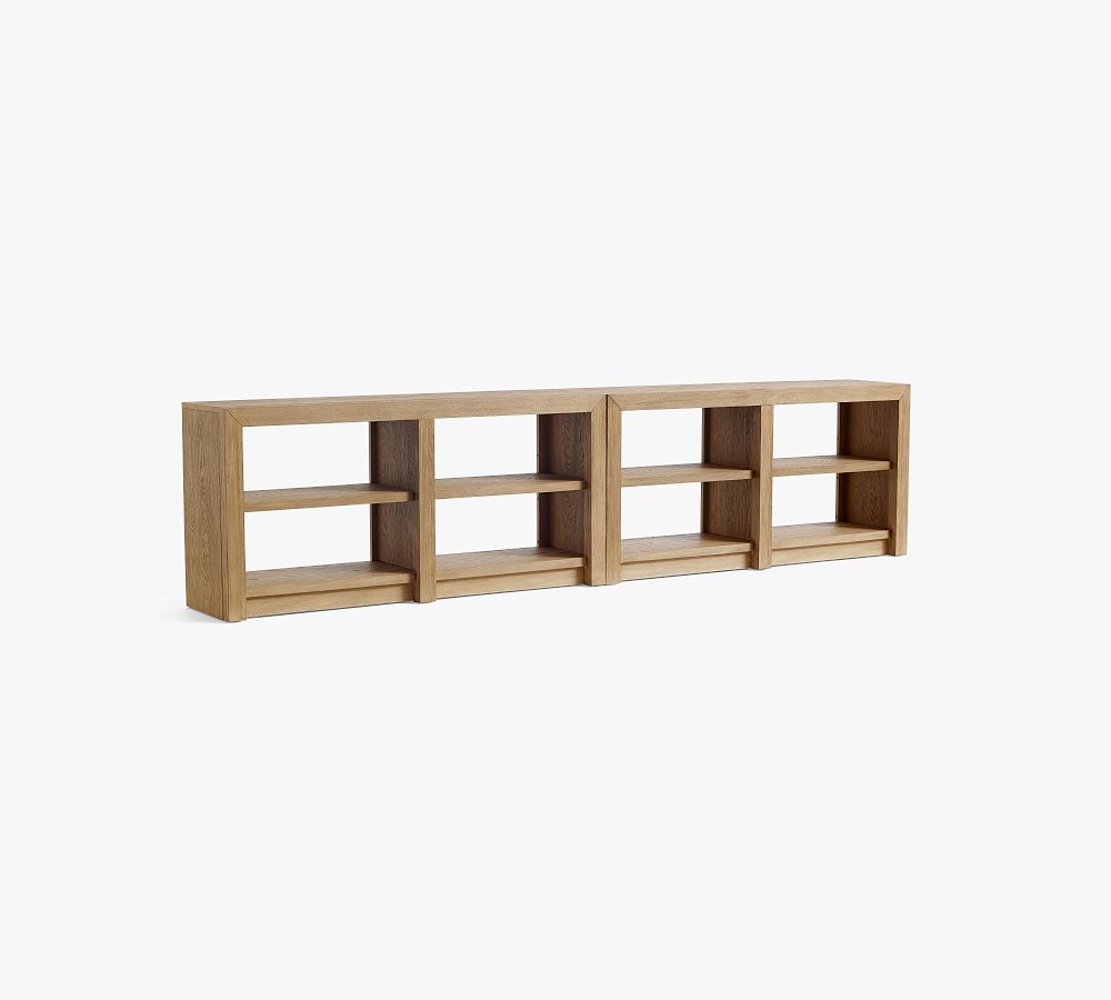 Dillon Long Low Console Bookcase | Pottery Barn