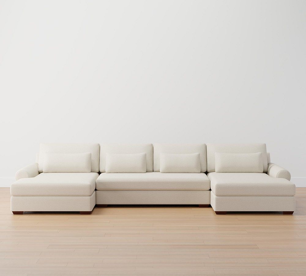 Big Sur Roll Arm Deep Seat Upholstered U-Shaped Double Wide Chaise ...
