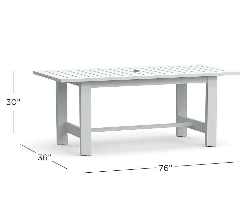 Malibu Metal Extending Rectangular Outdoor Dining Table | Pottery Barn