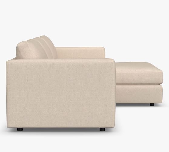 Jake Modular Upholstered Double Wide Sofa Chaise Sectional | Pottery Barn