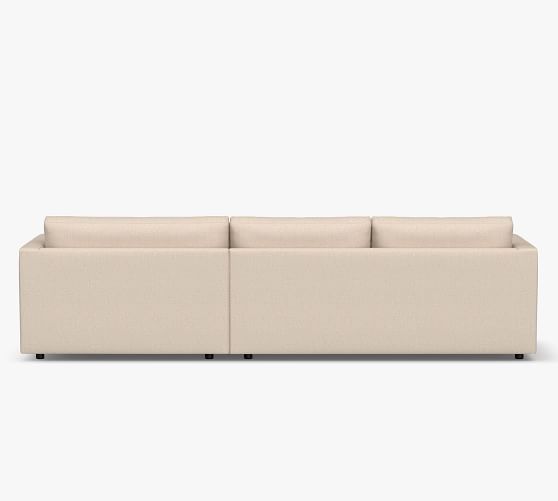 Jake Modular Upholstered Double Wide Sofa Chaise Sectional | Pottery Barn