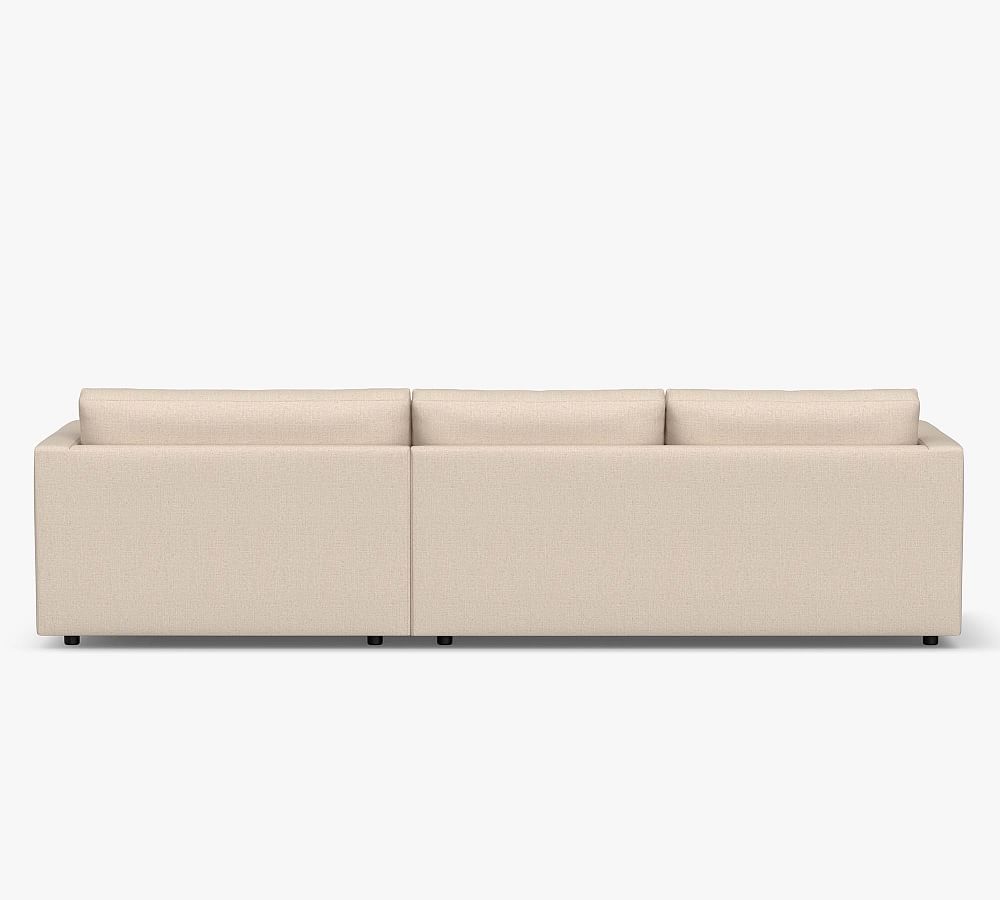 Jake Modular Upholstered Double Wide Sofa Chaise Sectional | Pottery Barn
