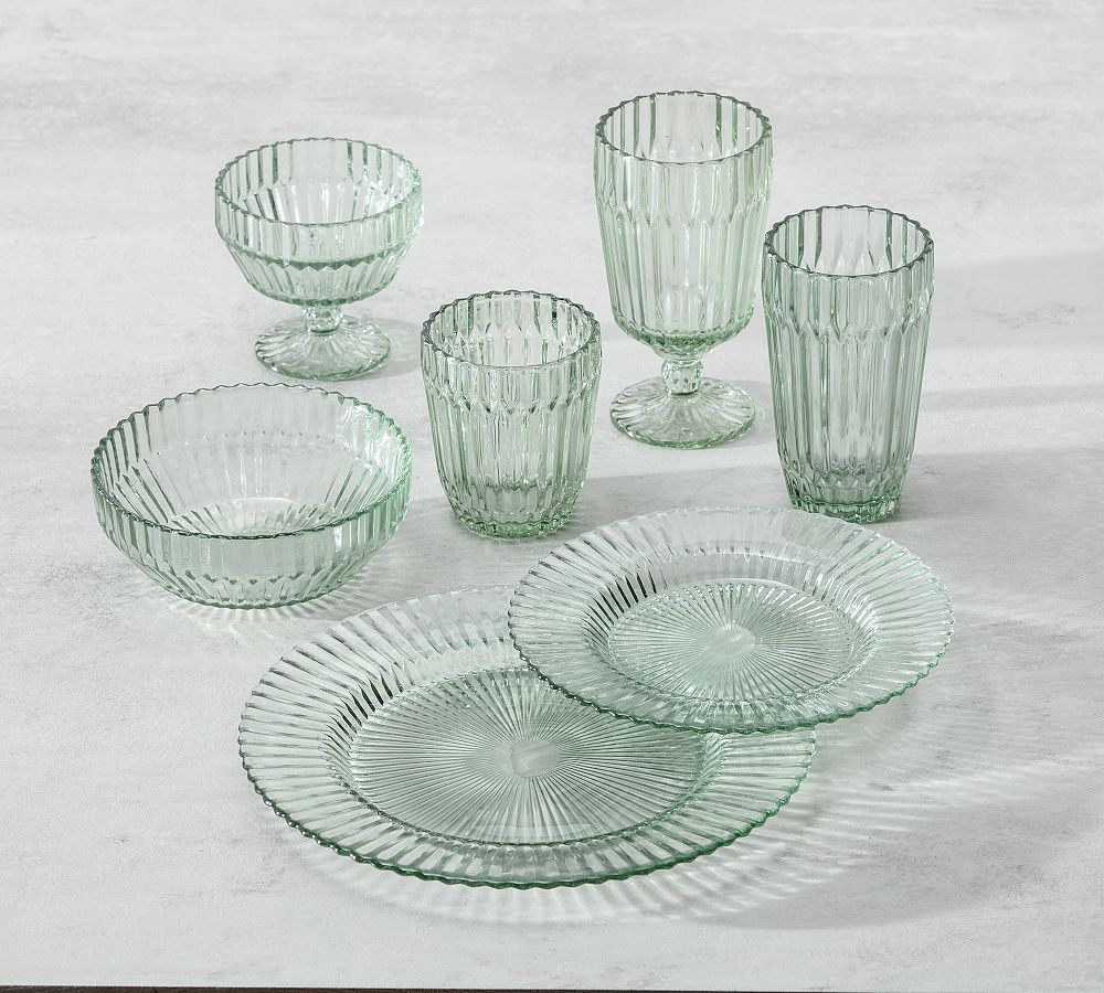 Fluted Glass Tall Goblet - Set of 6 | Pottery Barn