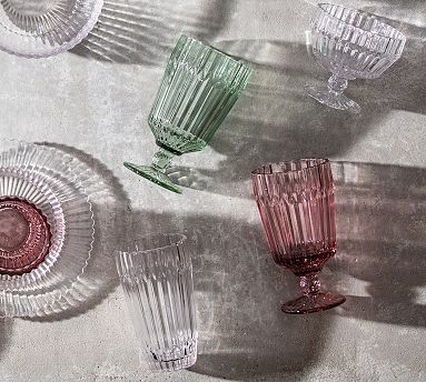 Fluted Glass Casual Drinkware - Set of 6 | Pottery Barn