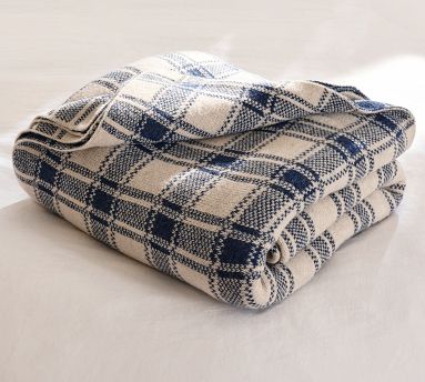 Heathered Check Blanket | Pottery Barn