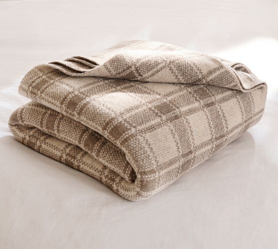Heathered Check Blanket | Pottery Barn