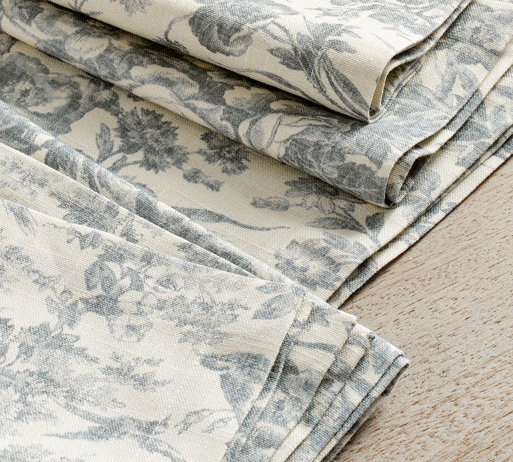 Sorrel Toile Print Organic Napkins - Set of 4 | Pottery Barn