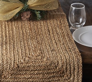 Hand-Braided Jute Table Runner | Pottery Barn