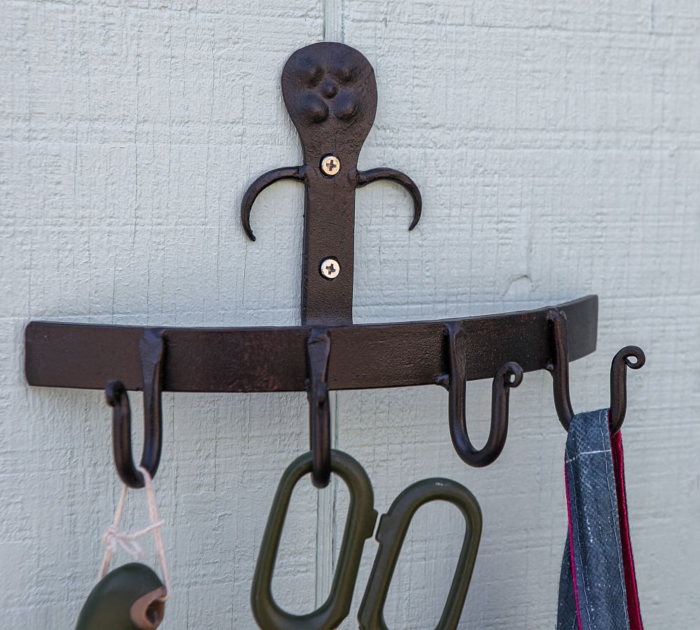 Wrought Iron Row of Hooks | Pottery Barn