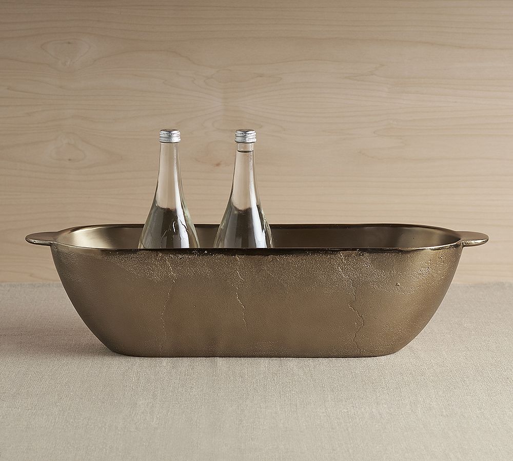 Stinson Handcasted Aluminum Beverage Trough | Pottery Barn