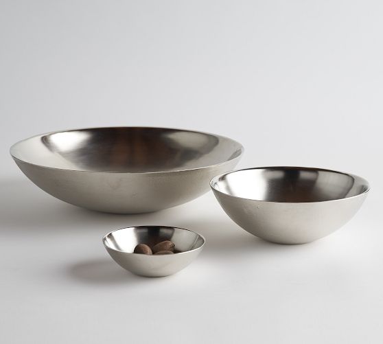 Stinson Handcasted Aluminum Nesting Serving Bowls - Set of 3 | Pottery Barn