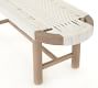Keiko Teak Woven Outdoor Bench | Pottery Barn