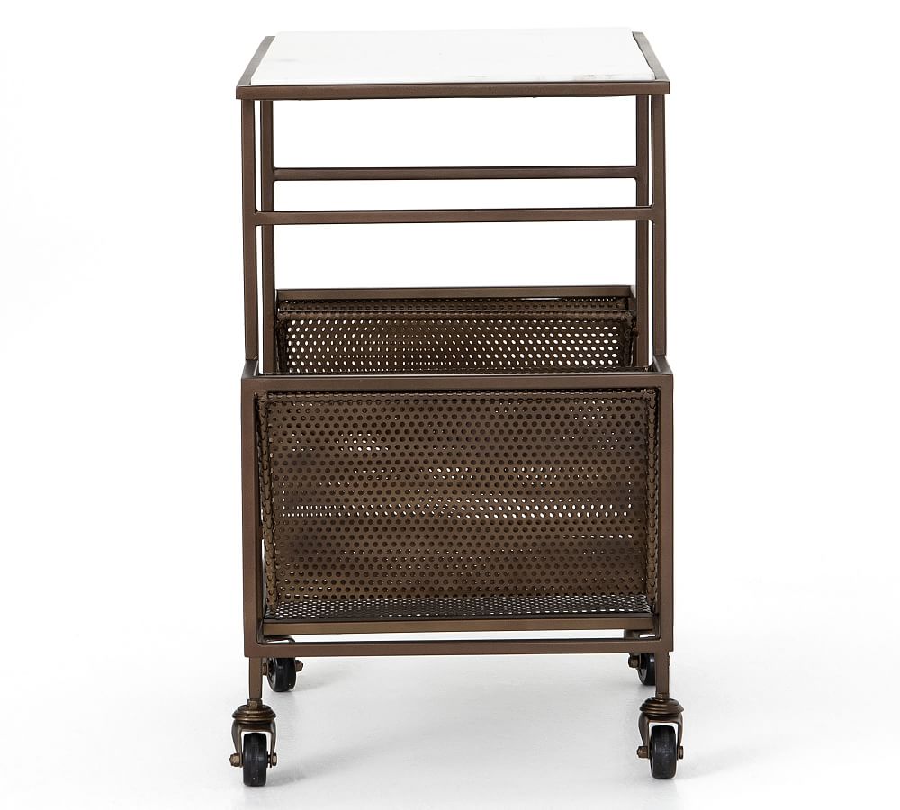 Jayden Marble Rolling Cart | Pottery Barn