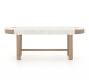 Keiko Teak Woven Outdoor Bench | Pottery Barn